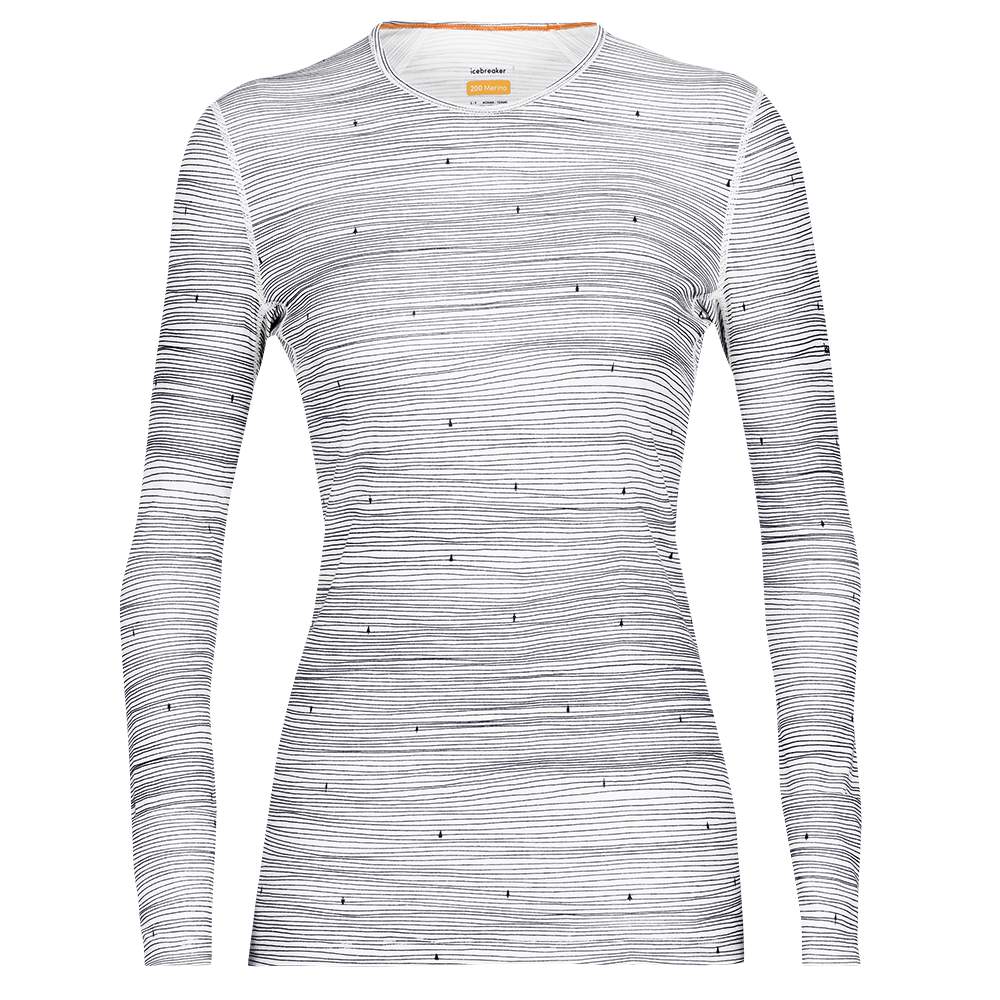 Triko dlouhý rukáv pro ženy Icebreaker 200 Oasis LS Crewe Ski Tracks Women - SLEVA 38% | Hudy.cz